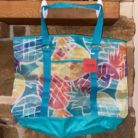 Mossimo Supply Co. | Bags | Nwt Mossimo Teal Pineapple Beach Bag | Poshmark